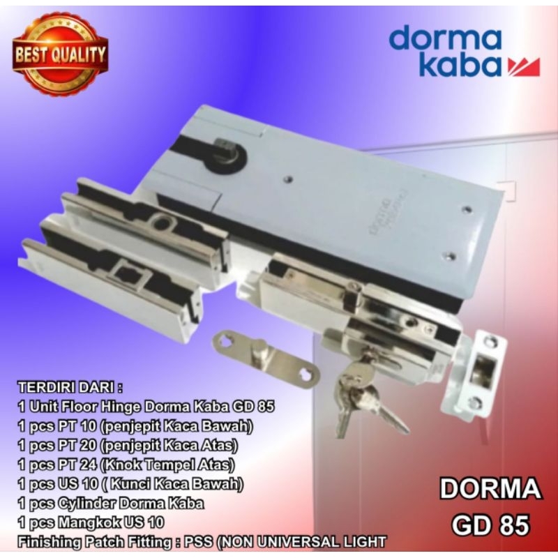 Jual Floor Hinge Dorma Kaba/DormaKaba GD 85 Size 3 Hold Open 90 ...