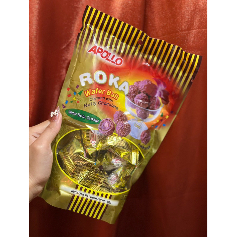Jual Wafer Bola Coklat Roka Apollo / Apollo Roka Wafer Ball Nutty ...