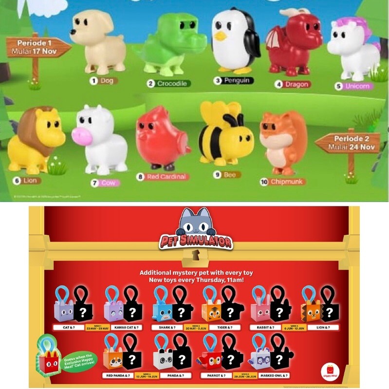 Jual Mainan Anak Adopt Me Hadiah Happy Meal Meals McD McDonald Toy McDonalds Toys McDonald's ...