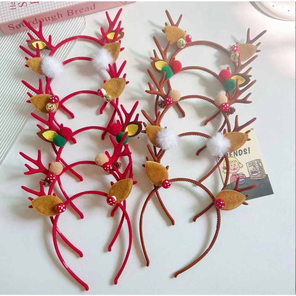 Jual Bando Natal Tanduk Rusa Christmas Reindeer Hair Clip Hiasan ...