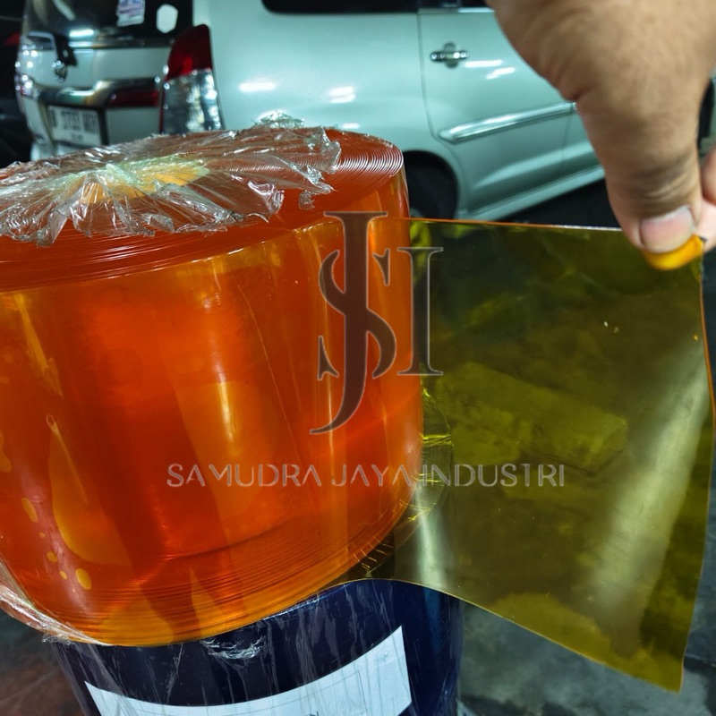 Jual PVC Curtain Kuning 3mm x 20cmx 50 meter (Tirai Plastik Curtain ...