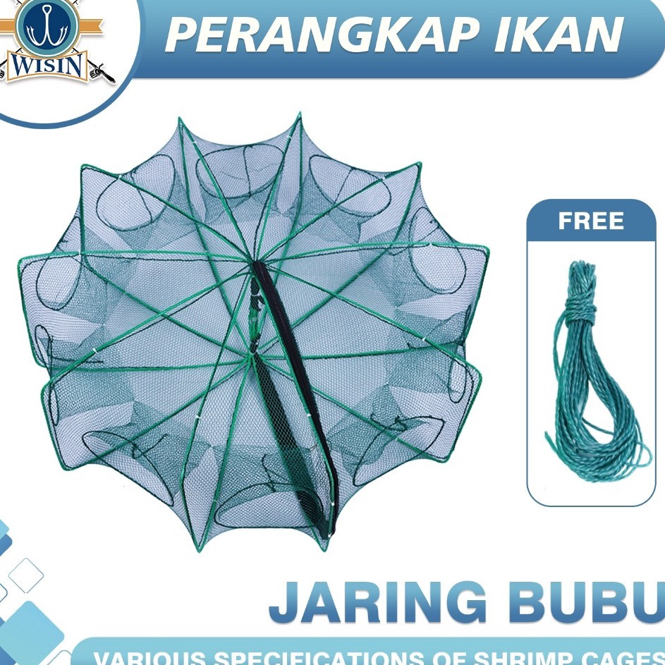 Jual AWAS ADA WISIN Perangkap Jebakan Jaring Jala Prangkap Lipat Ikan ...