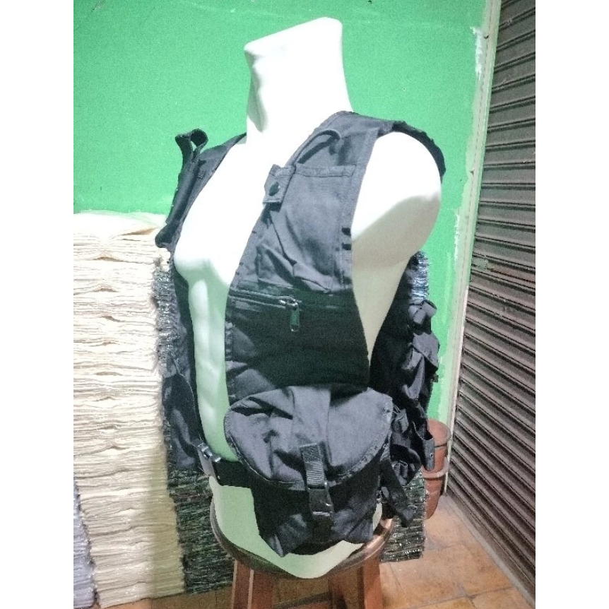 Jual Rompi Serbu Hitam Rompi Tempur Rompi Hitam Tactical | Shopee Indonesia