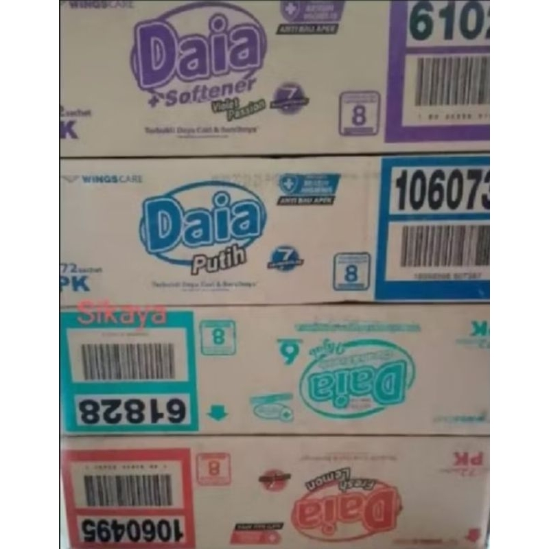 Jual Daia Detergen Bubuk Sachet 1000 an 1 Dus isi 12 Renceng x 6 Sachet ...
