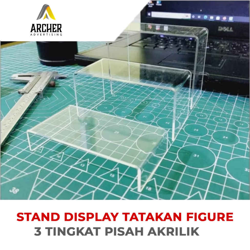 Jual STAND DISPLAY DUDUKAN TATAKAN FIGURE 3 TINGKAT PISAH AKRILIK ...