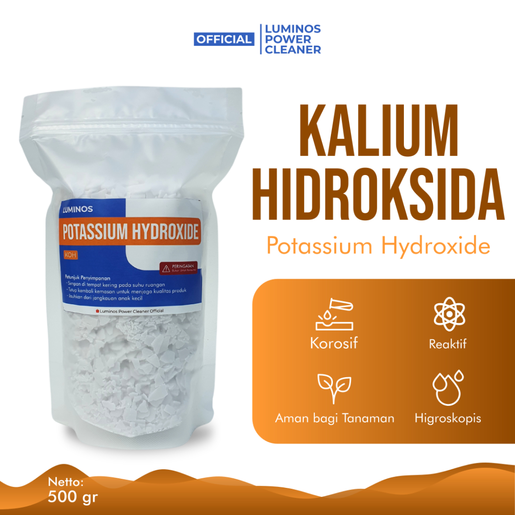 Jual KOH Kalium Hidroksida / Potassium Hydroxide 500gr - Pembersih ...