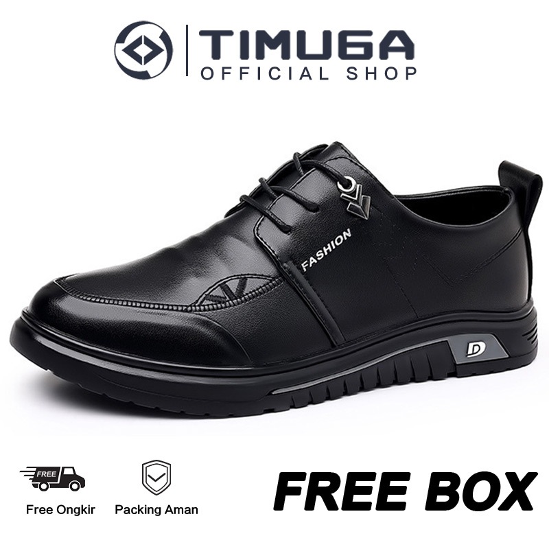 Jual TIMUGA Sepatu Formal Pria Hitam Kerja Sepatu Kantor Docmart Sepatu ...