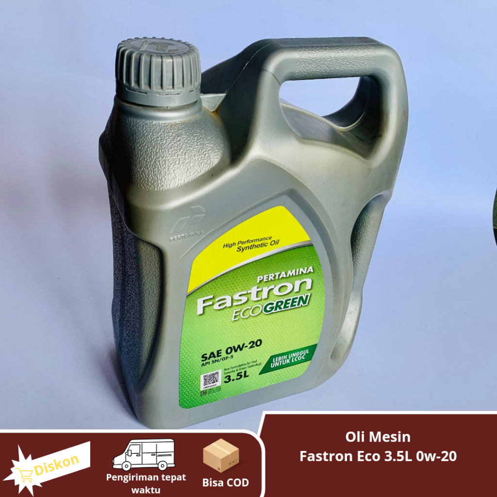 Jual OLI PERTAMINA FASTRON ECO GREEN SAE 0W-20 LCGC isi 3.5 LITER 100% ...