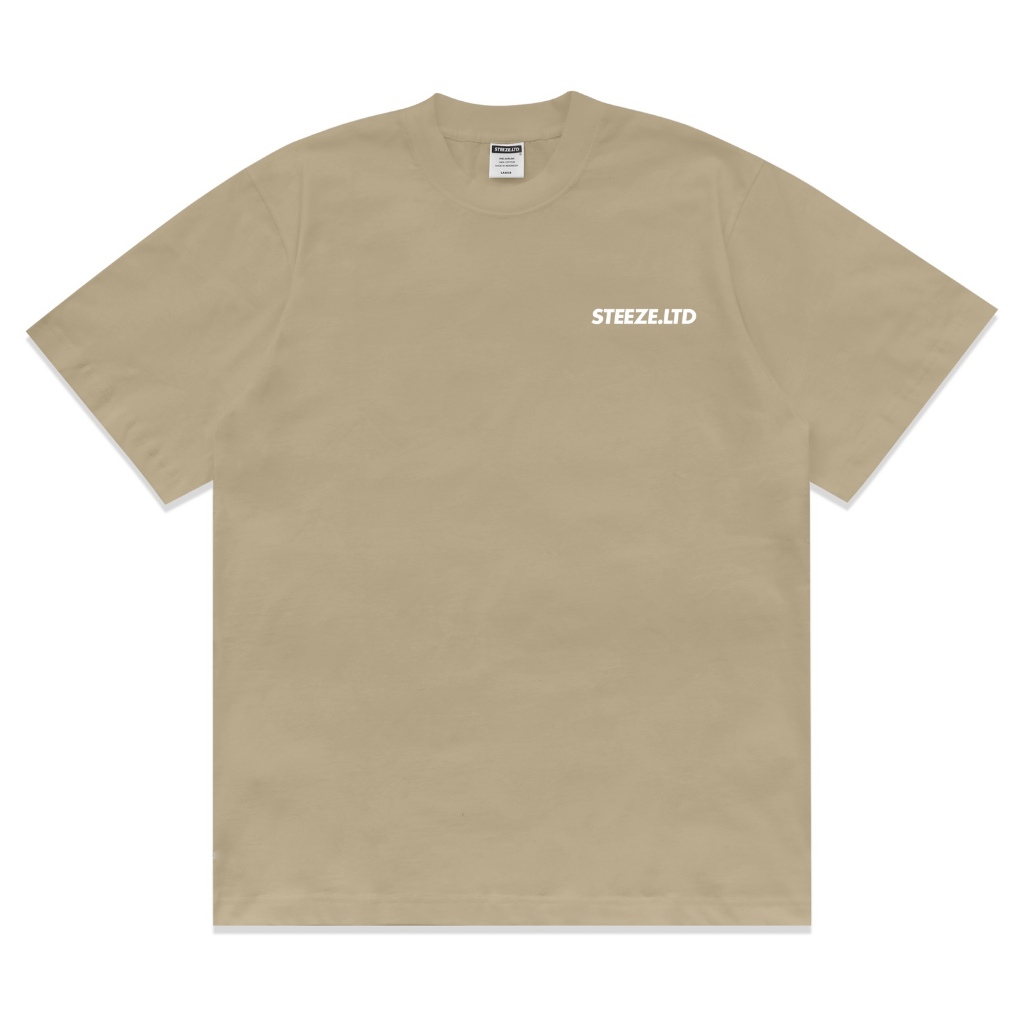 Jual STEEZE.LTD - SMALL LOGO T-SHIRT BEIGE | Shopee Indonesia
