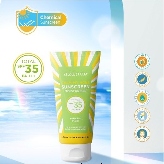 Jual Azarine SUNSCREEN Cicamide Barrier | Calm My Acne Sunscreen ...