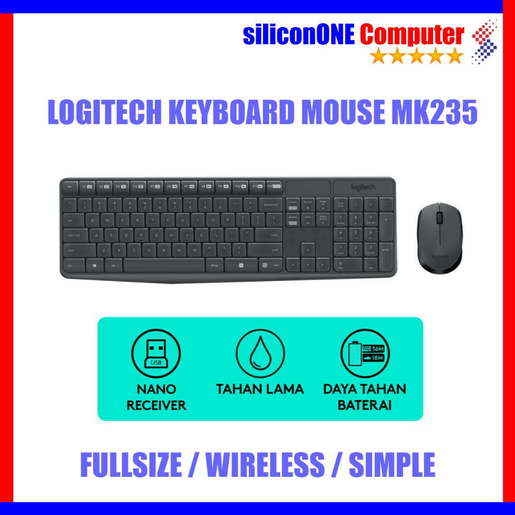Jual LOGITECH Wireless Combo MK235 | Shopee Indonesia