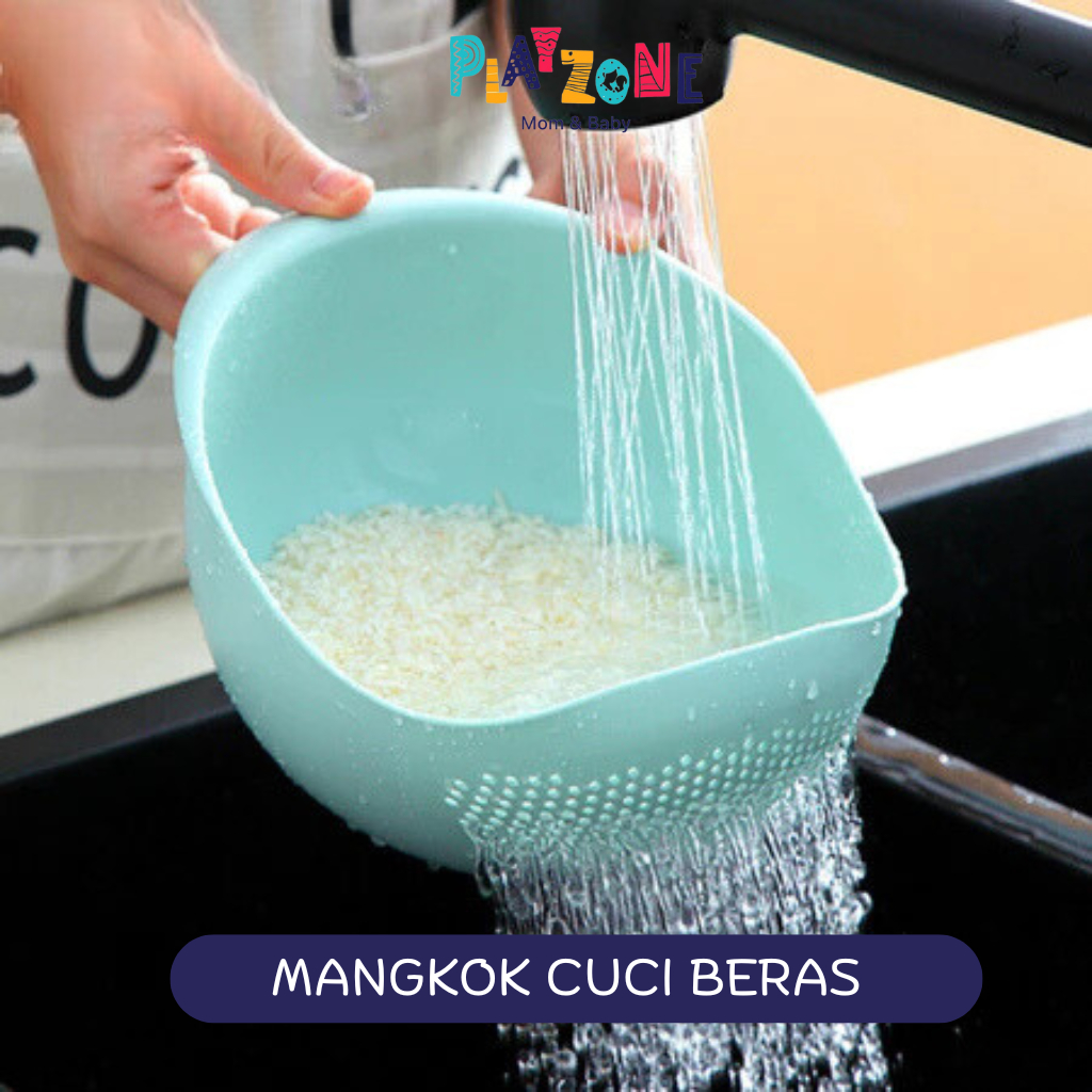 Jual [PZ] COD Wadah Tempat Cuci Beras | Baskom Tirisan Pencuci Buah ...