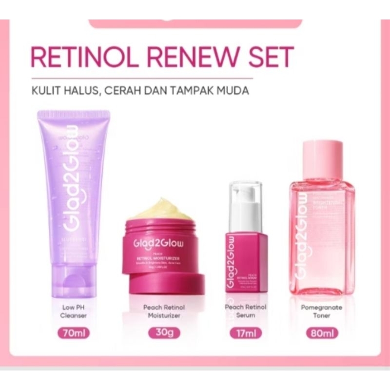 Jual Glad2glow G2G retinol Set | Shopee Indonesia