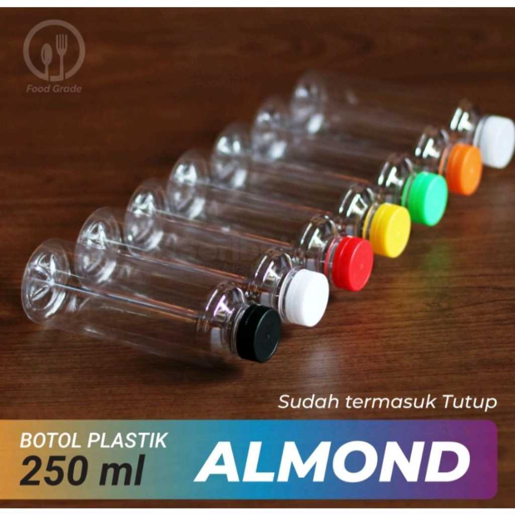 Jual HLC - (1pcs) Khusus Grab/Gojek Botol Almond 250ml / Botol Plastik 250ml / Botol Susu Jus ...