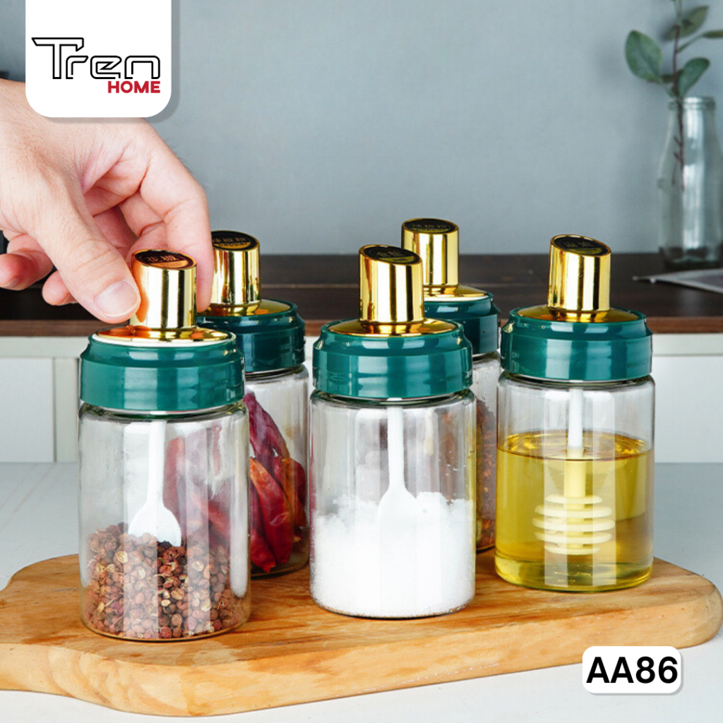 Jual Tempat Bumbu Dapur Merica Garam Gula Lada Kaca Serbaguna/ Botol ...