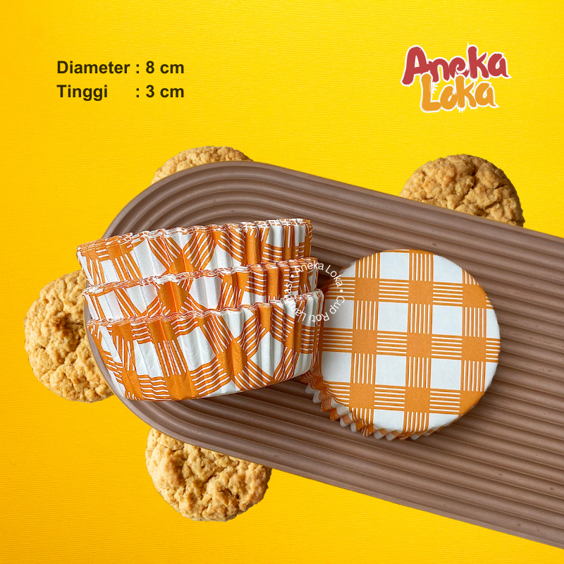 Jual Cup Roti Laminasi DM 8cm Bulat Orange Garis 200pcs | Shopee Indonesia