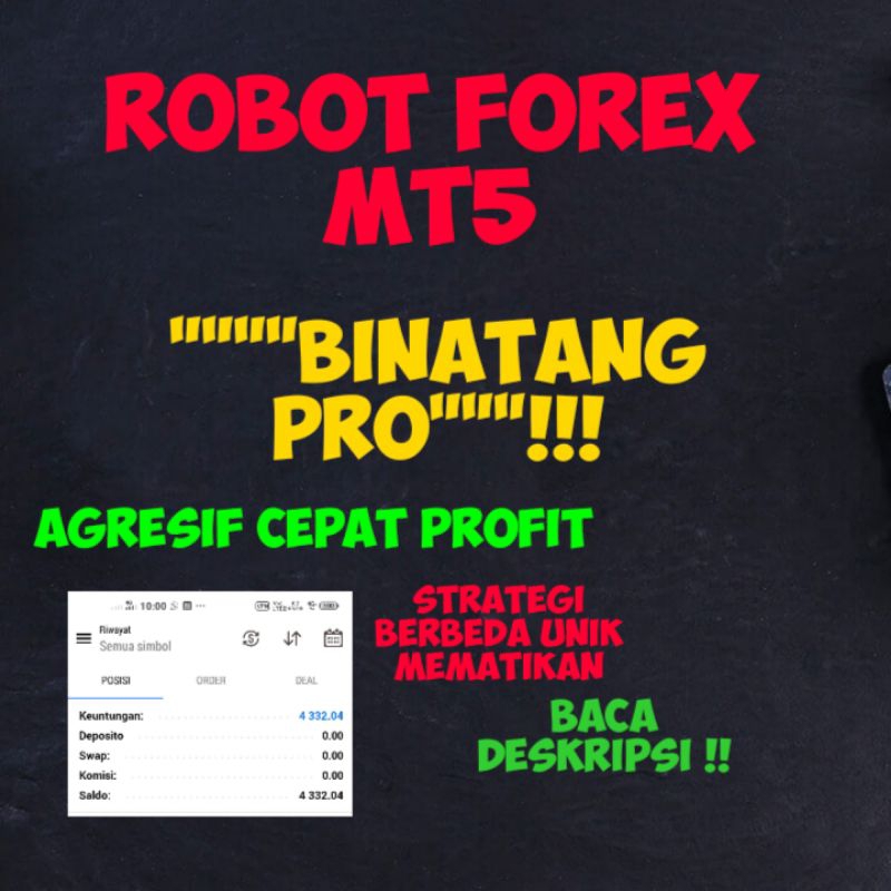 Jual MT5 Robot Forex Binatang PRO profit besar dan cepat tipe scalping agresif konsisten trading ...