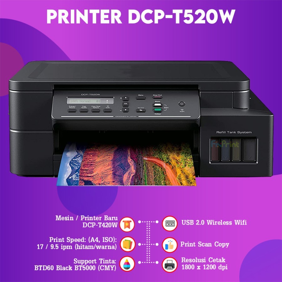 Jual Fixprint Printer Ink Tank Brother DCP T220 T420w T426w T520w Ink ...
