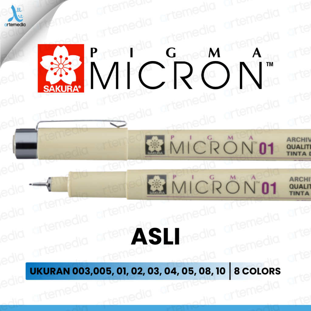 Jual Sakura Pigma Micron Drawing Pen 003 005 01 02 03 04 05 08 10 Fine ...