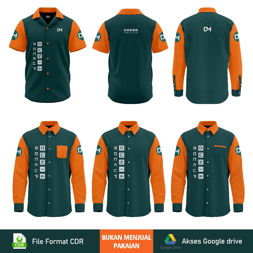 Jual Mockup Kemeja SS & LS - CDR | Shopee Indonesia