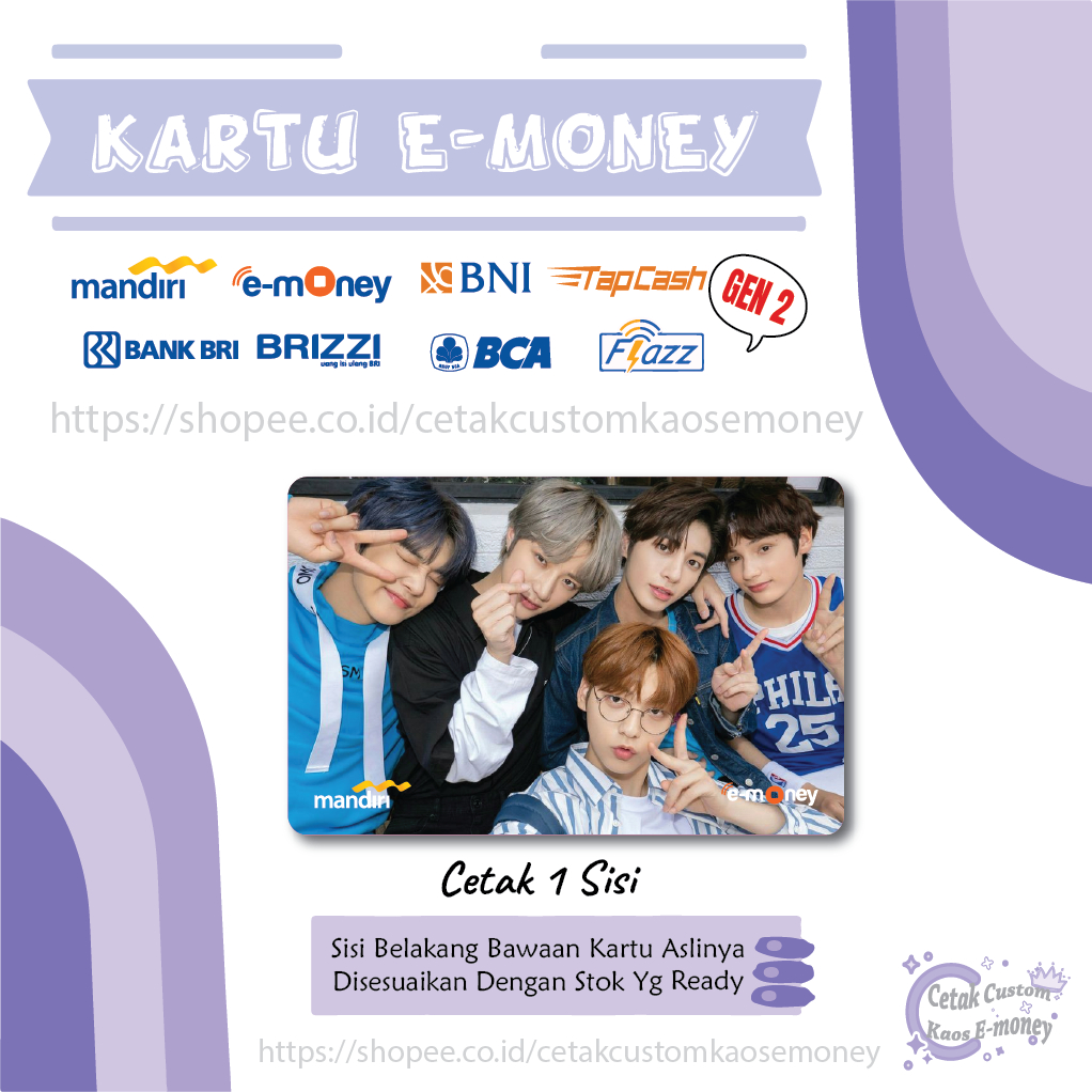 Jual KARTU E MONEY E TOLL KPOP TOMORROW X TOGETHER EMONEY MANDIRI BCA ...