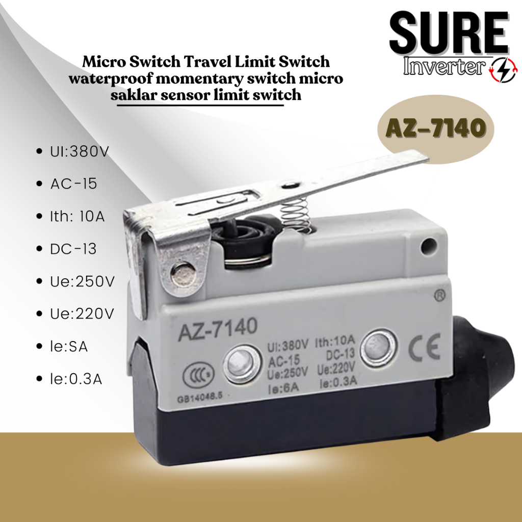Jual Micro Switch Limit Switch micro PLAT PANJANG AZ-7140 saklar sensor limit switch 1NO 1NC ...