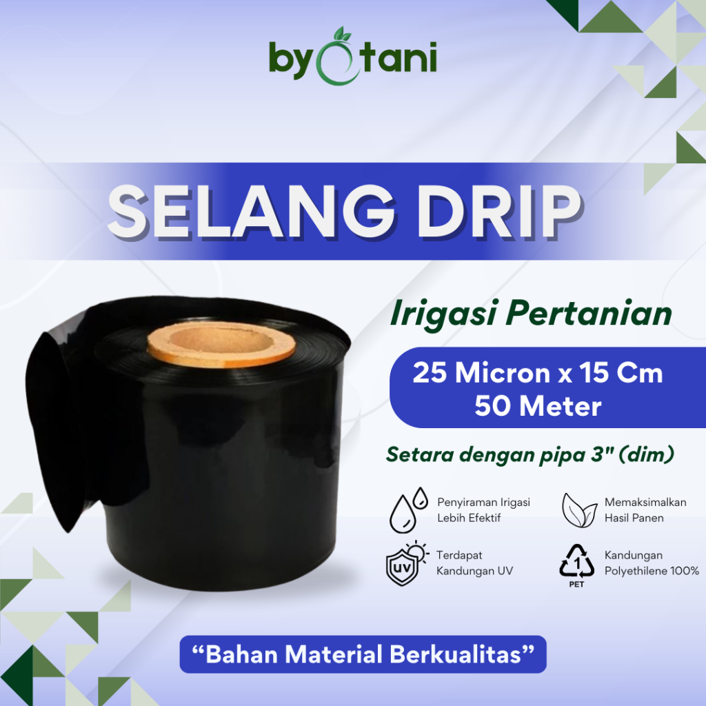 Jual Selang Drip 25 mikron 3 Dim 50 meter - Selang Induk Diesel Pipa 3 inch | Shopee Indonesia