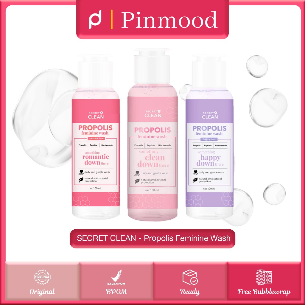 Jual SECRET CLEAN - PROPOLIS FEMININE WASH ( 100 ml ) - Sabun Natural ...