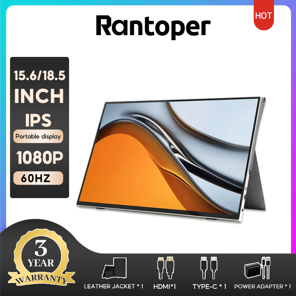 Jual 【Garansi 3 Tahun】Rantoper Monitor Portabel Sentuh 15,6 Inci 1080P ...