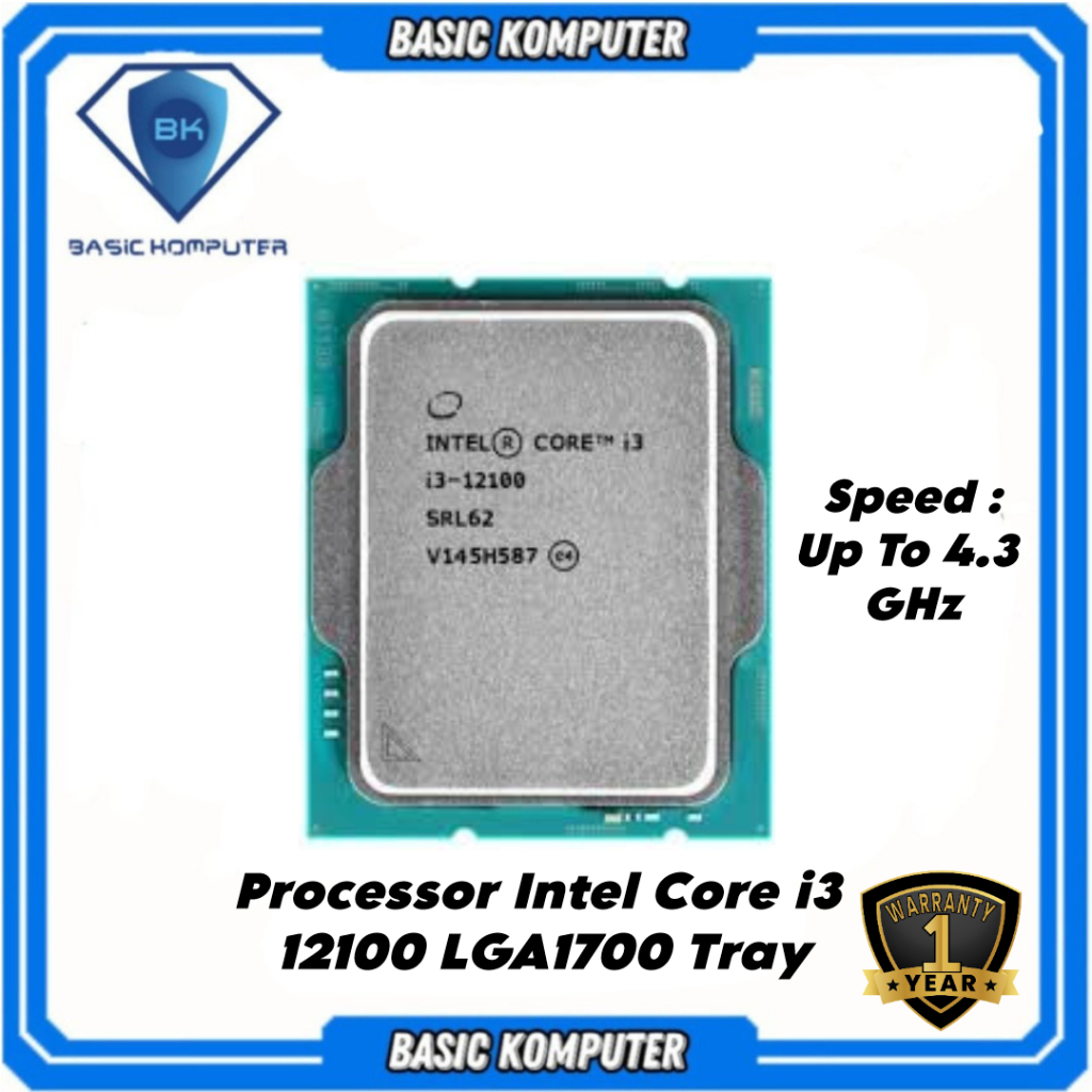 Jual PROCESSOR INTEL CORE I3 12100 TRAY 3.30 GHZ SOCKET LGA 1700 ...