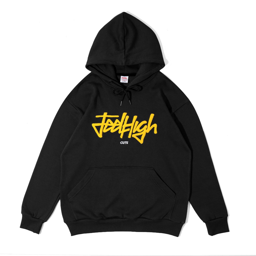 Jual CUTS X FEEL HIGH | HOODIE | BLACK | Shopee Indonesia