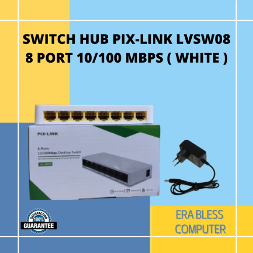 Jual PIXLINK8 | Switch Hub PIX-LINK LVSW08 8 Port 10/100 Mbps (White ...