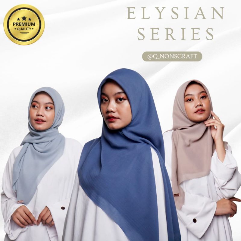 Jual ELYSIAN series/hijab anti kusut/hijab voal/hijab premium | Shopee Indonesia