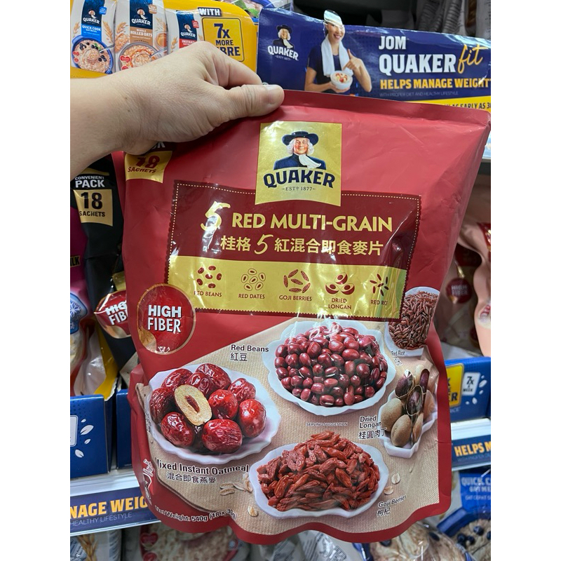 Jual Quaker five red multigrain mix oat 30 gr x 18s | Shopee Indonesia