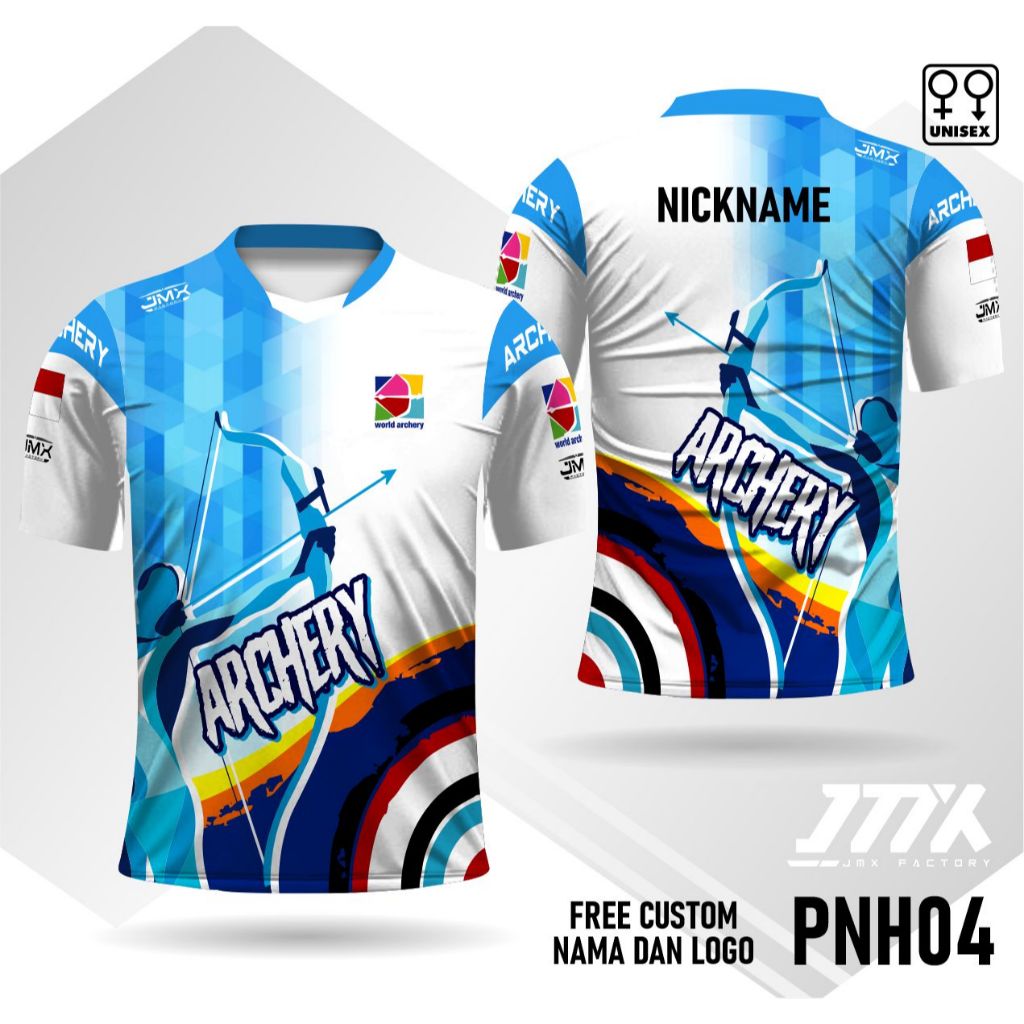 Jual jersey panahan jersey archery kaos panahan free custom nama dan ...