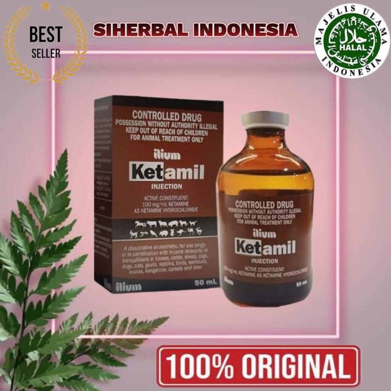 Jual Ketamil Ilium Injection 50ml Obat Untuk Hewan Asli Original ...