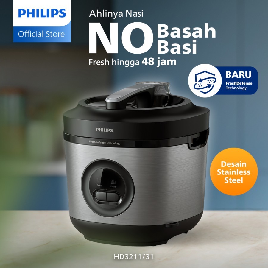 Jual PHILIPS Rice Cooker HD3211/31 Penanak Nasi 1.8L - 3000 Premium ...