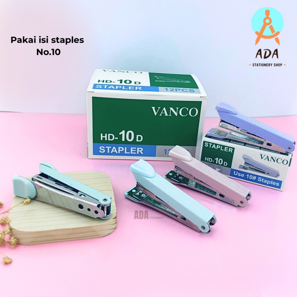 Jual STAPLER VANCO HD-10D & HD-10E WARNA PASTEL/ PAKAI ISI STAPLES NO.10/STAPLES/HECTER | Shopee ...