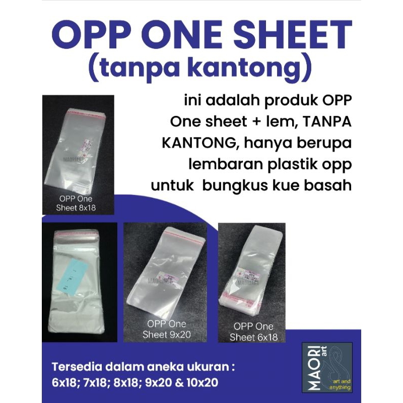 Jual Plastik OPP One Sheet TANPA KANTONG 10x20 | Shopee Indonesia