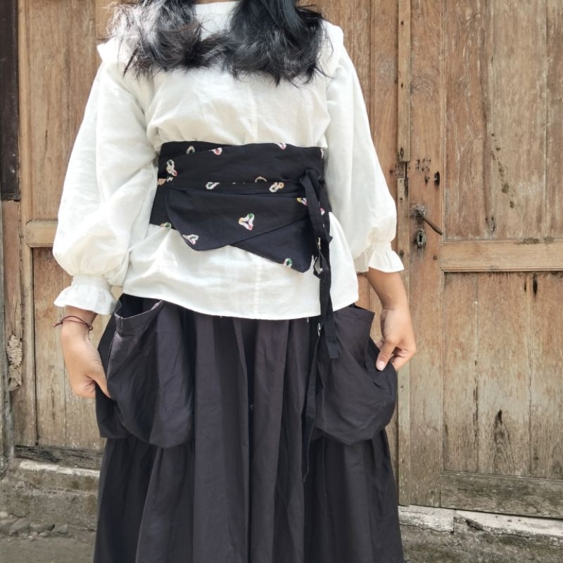Jual Obi Belt Jumputan/ Obi Belt Kekinian/ Obi Belt Motif Batik Ikat ...
