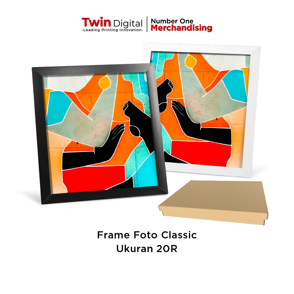 Jual Twindigital Frame Foto Classic 20R + Kaca Pajangan Ruang Tamu ...