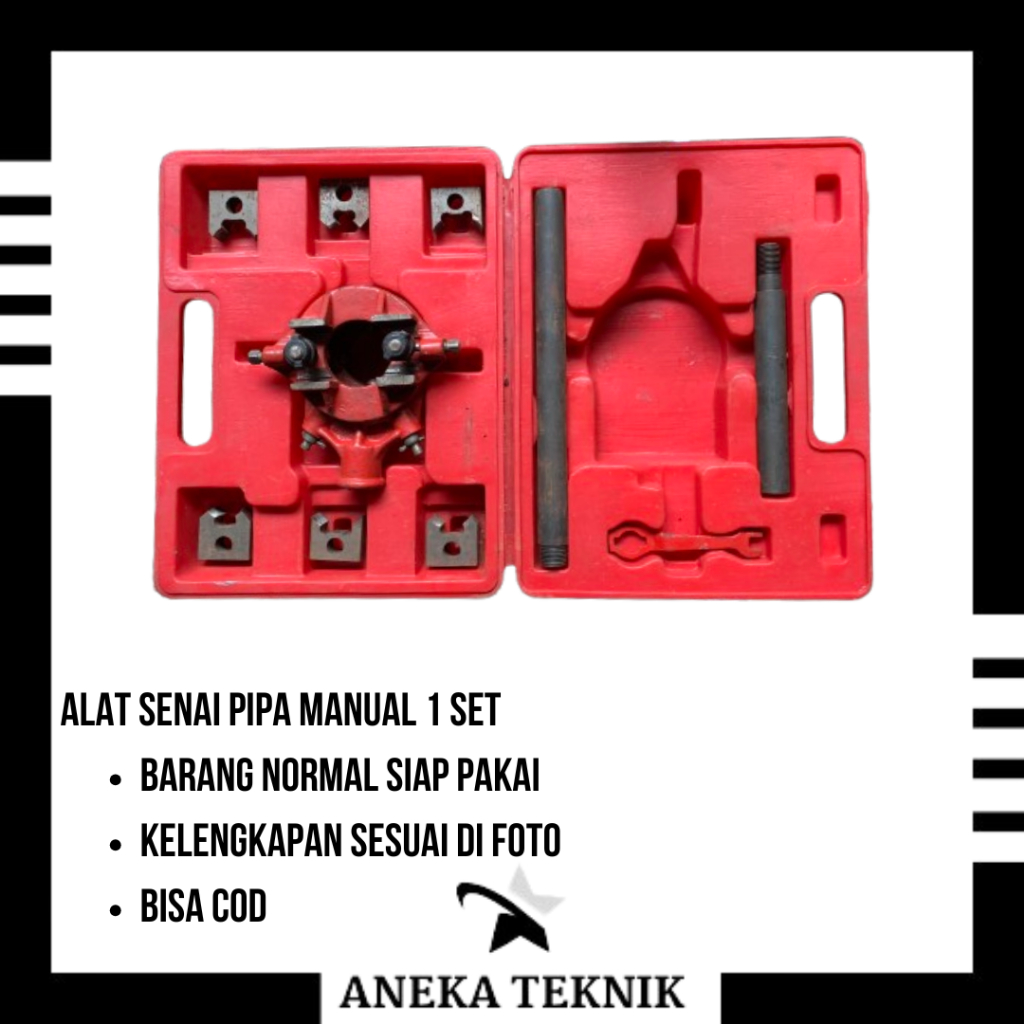 Jual Alat Senai Pipa Manual SNEI PIPA LEDENG SET ALAT DRAT PIPA BESI ...