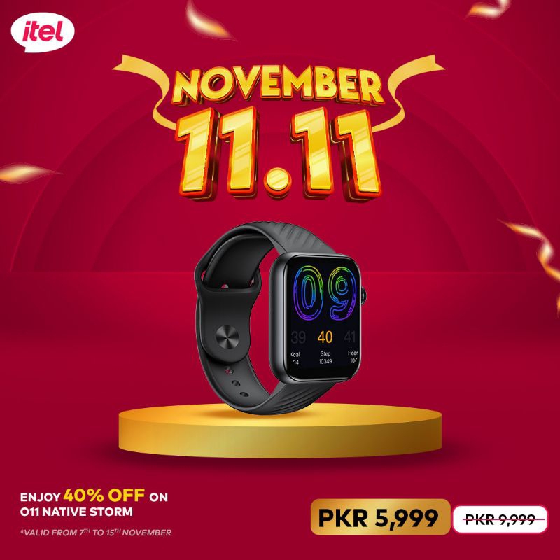 Jual Smartwatch itel O11 | Tahan Air 5ATM | SpO2 | Notifikasi | Fitness ...