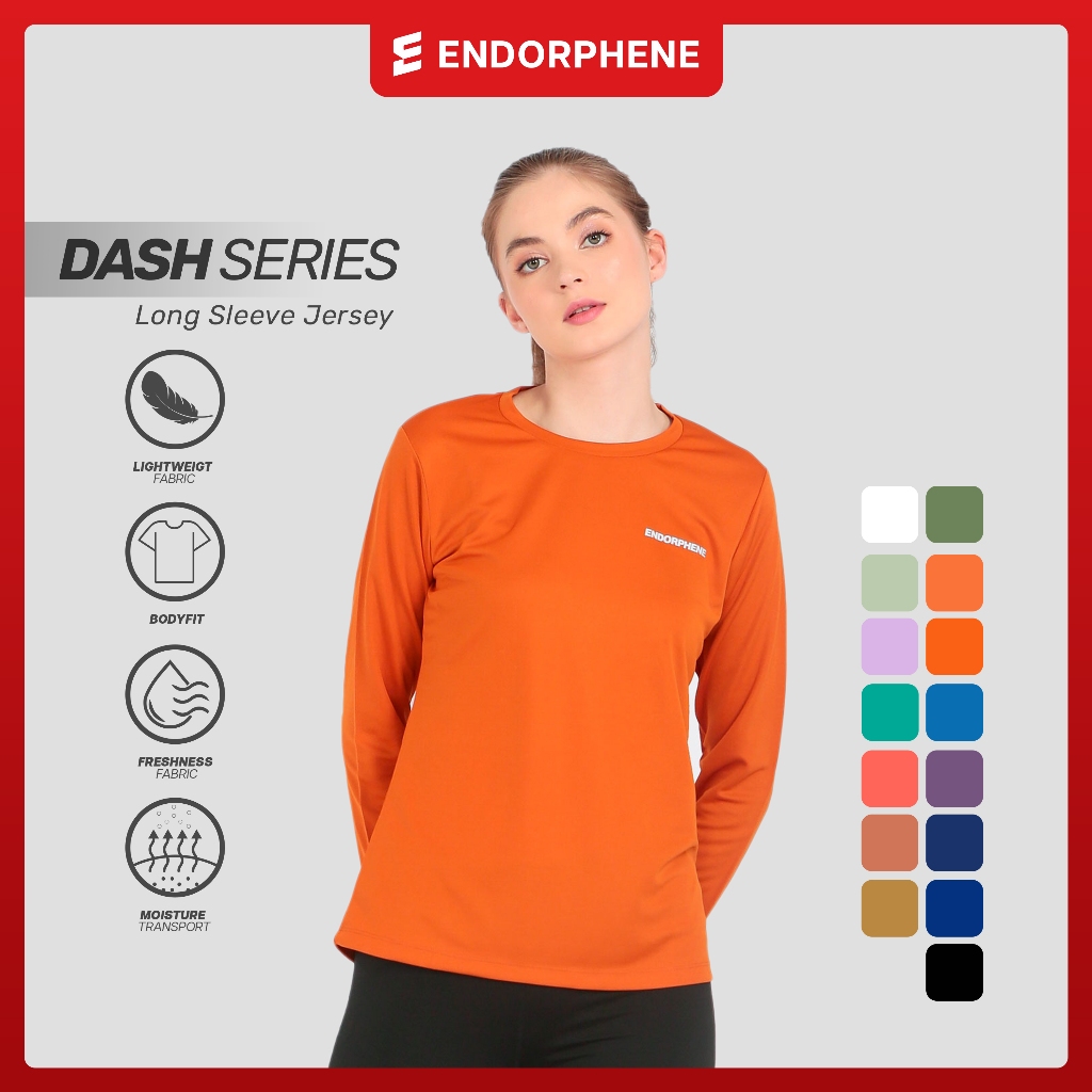 Jual Baju Olahraga Wanita Endorphene DASH Running Jersey Quick Dry Dri ...
