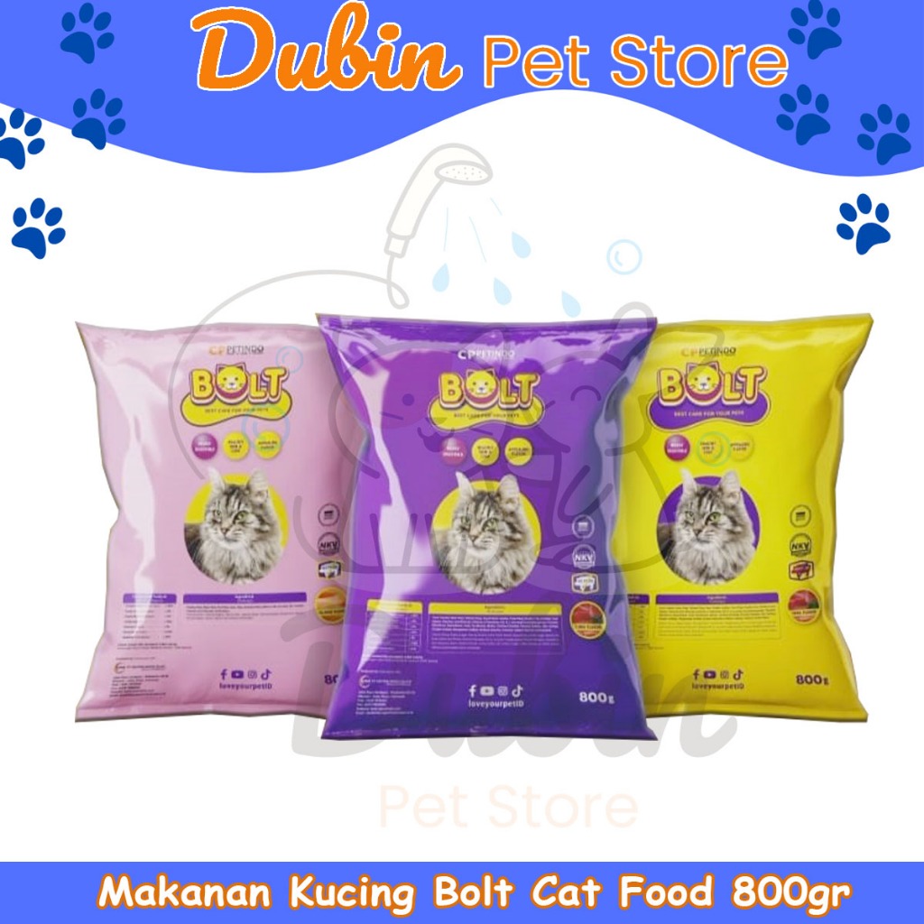 Jual BOLT Cat food 800 gr rasa tuna/salmon | Bolt Bentuk Ikan donat ...