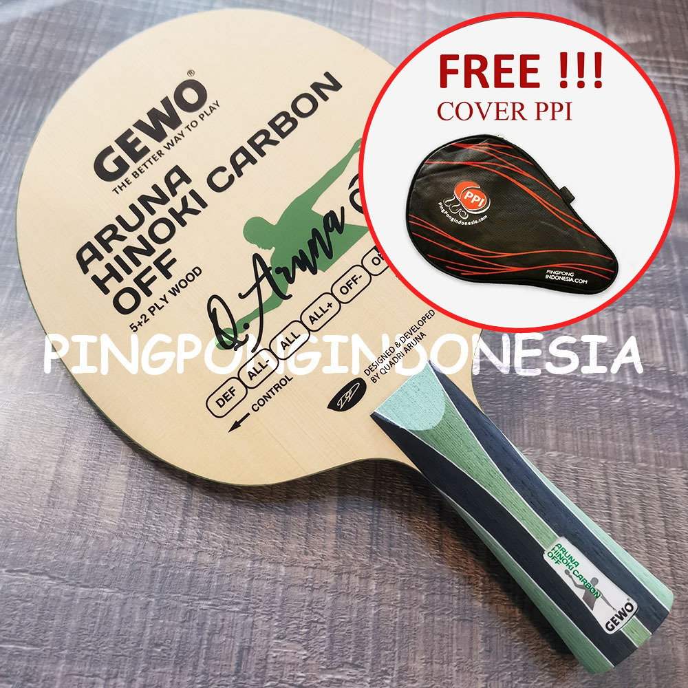 Jual GEWO Aruna Hinoki Carbon OFF - Kayu Pingpong Blade Tenis Meja Bet Bat Offensive Offensive+ ...