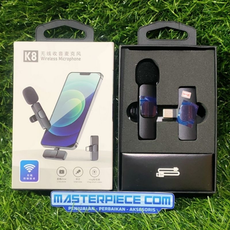 Jual 【COD】Mic Clip On Wireless HP Type-C/ Wireless Lavalier Lapel ...