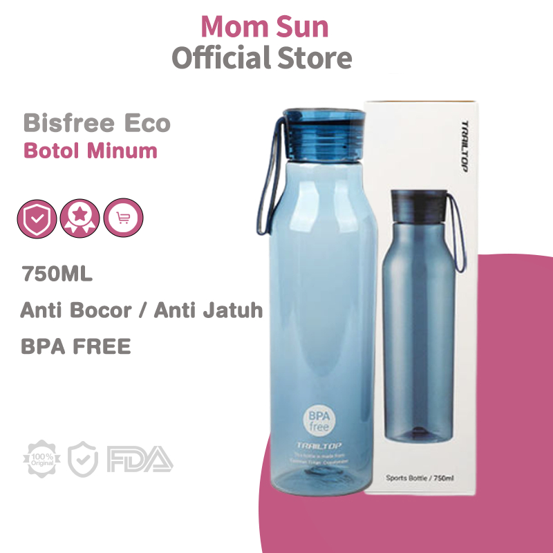 Jual Mom Sun Bisfree Eco Botol Minum Tritan 750ML Anti Bocor dan Anti ...