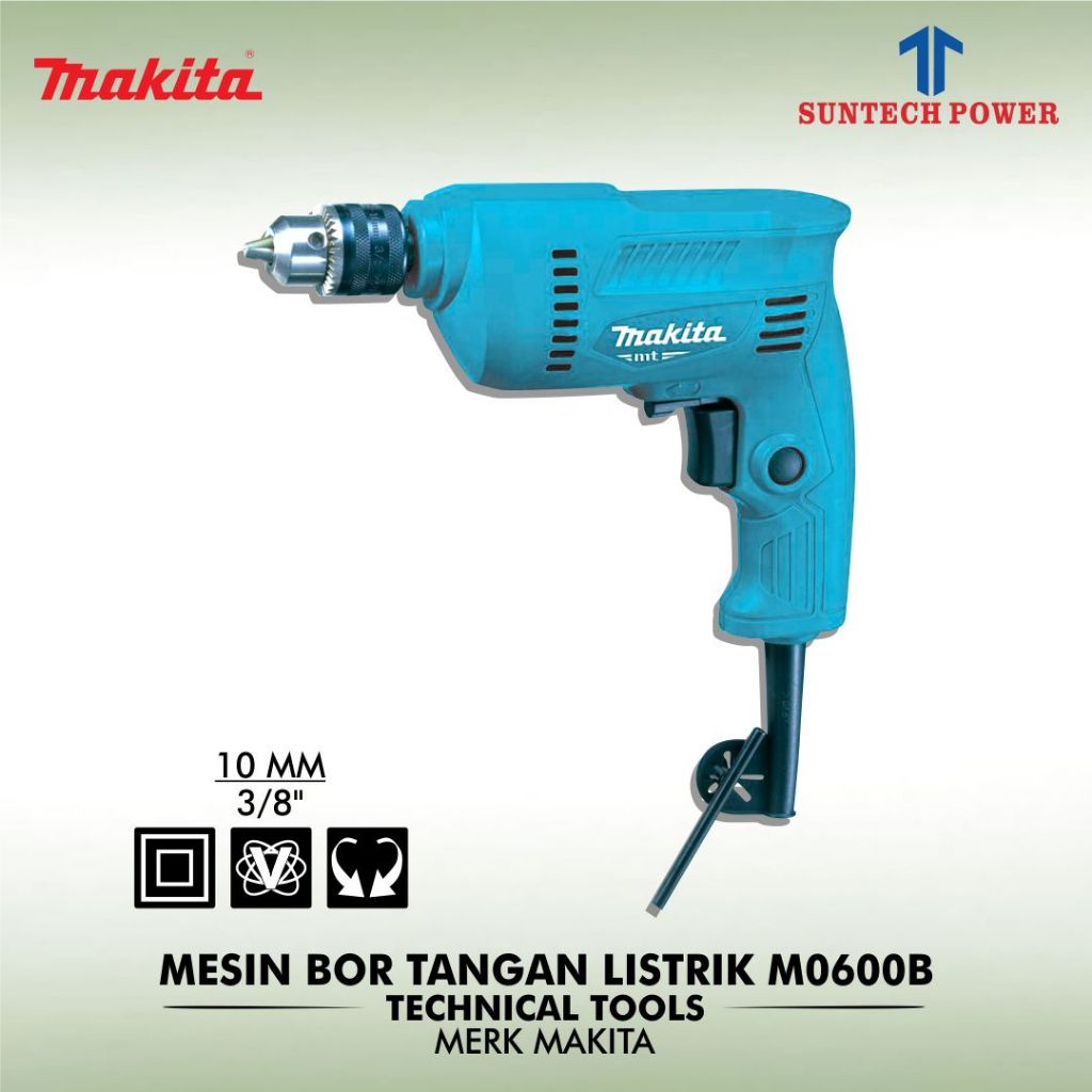 Jual Mesin Bor Tangan Listrik Merk Makita Type M0600B 10mm (3/8) Driver ...