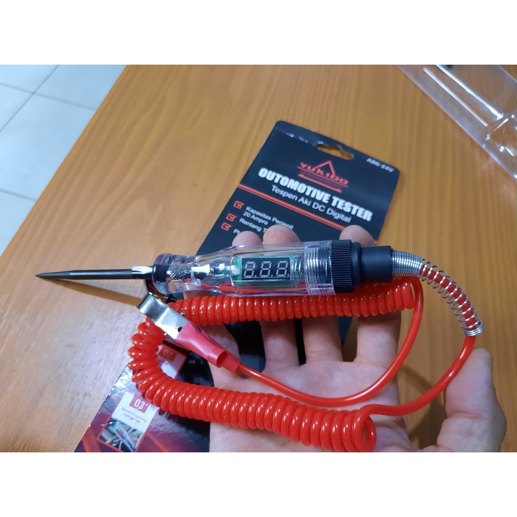 Jual PROMO Tespen Digital DC Tester Testpen Kelistrikan Listrik Mobil ...